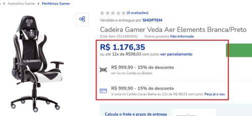 Por R$ 499: Cadeira Gamer Husky Gaming Snow Limited Edition Black ...