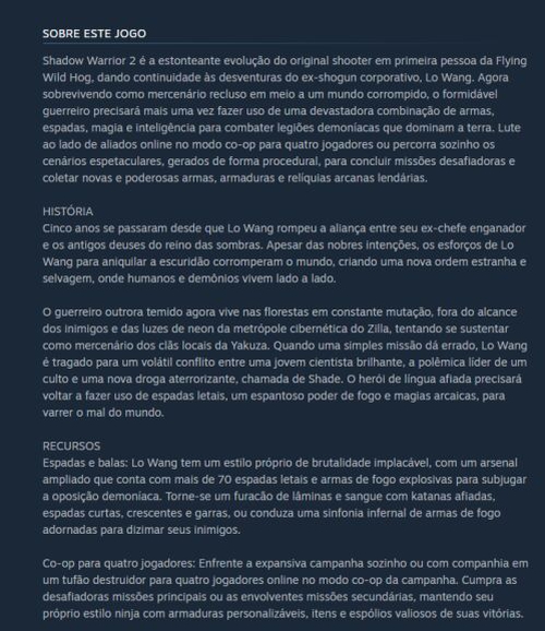 Por R$ 15,00: (PC Steam) Shadow Warrior 2 | R$15 | Pelando