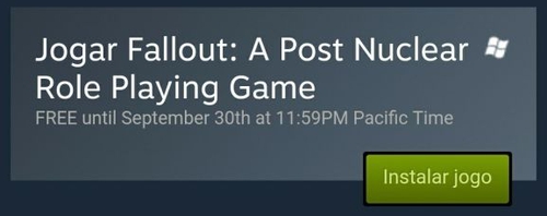 Grátis: Fallout pegue sua cópia gratis na steam!!! | Pelando