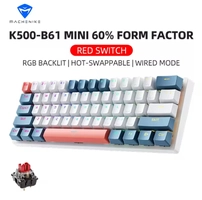 Por R$ 135: [App/ R$127 Moedas] Teclado Mecânico Machenike K500-B61 ...