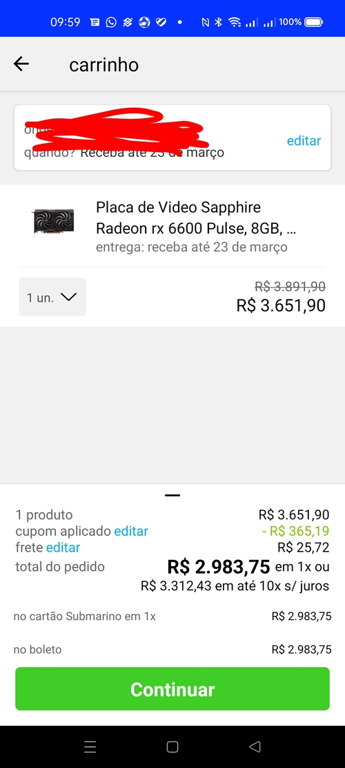 Por R$ 2.958: [APP] Placa de Video Sapphire Radeon RX 6600 Pulse 8GB ...