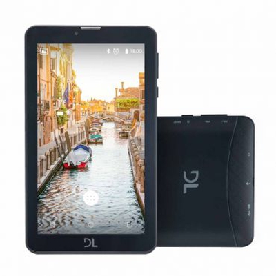 Saindo por R$ 236: Tablet DL Mobi Tab com Função Celular Preto, Tela de ...