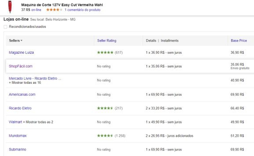 Por R$ 33,00: Cortador de Cabelo Wahl Clipper Easy Cut 110 Volts - R$33 ...