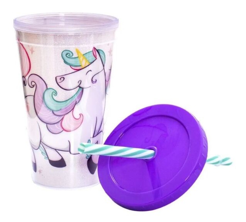 Por R$ 15,00: [Prime] Mini Copo Com Canudo Unicórnio Uatt - 350ml | R ...