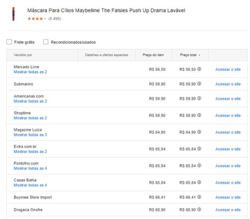 Por R$ 50,00: Máscara de Cílios Push Up Drama Waterproof, Maybelline ...