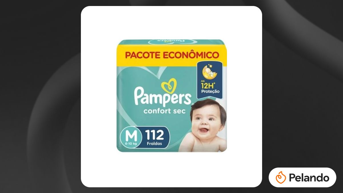 Por R$ 89,00: Fralda Pampers Confort Sec M 112 Un | Pelando