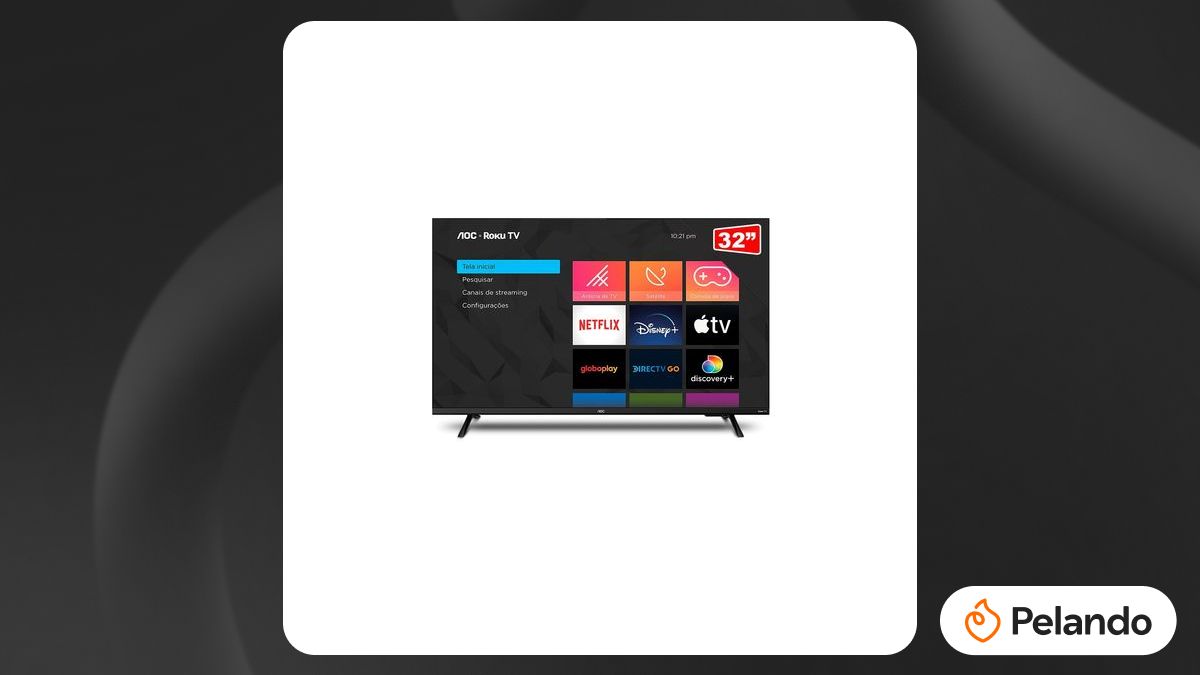 Por R$ 899: Smart Tv LED Hd 32 Polegadas AOC Sistema Roku TV Wi-Fi HDMI | Pelando