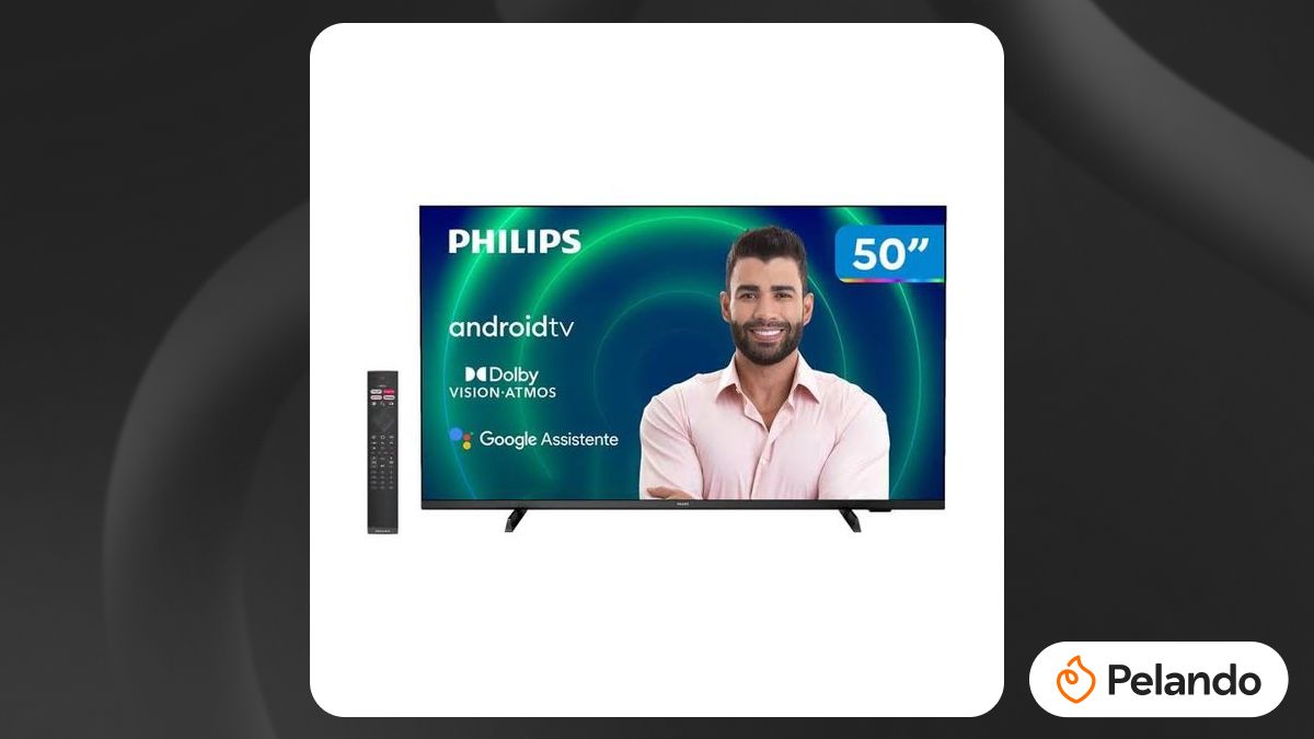 Por R$ 2.076: Smart TV Philips Android 50" 4k 50pug7406/78 Google ...