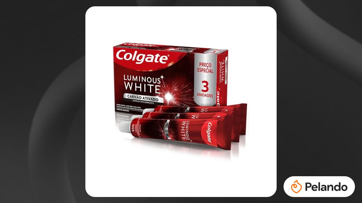 Por R$ 13,76: Colgate (REC)Creme Dental Clareador Luminous White Carvão ...