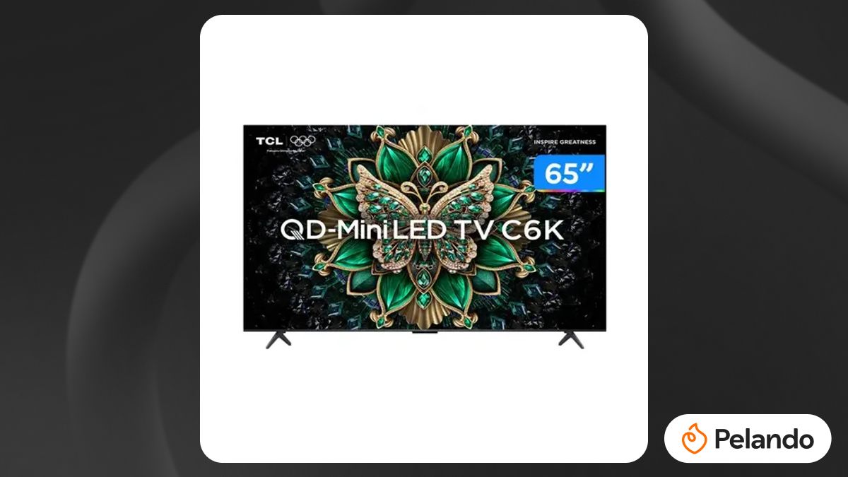 Por R$ 4.063: Smart TV 65" TCL 4K UHD MiniLED 65C6K 120Hz Google TV ...