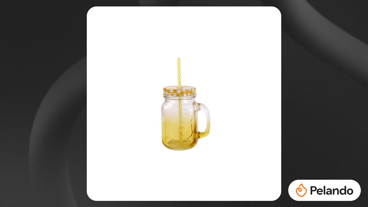 Por R$ 11,69: Copo Le Degrade Canudo Vidro 450ml Amarelo | Pelando
