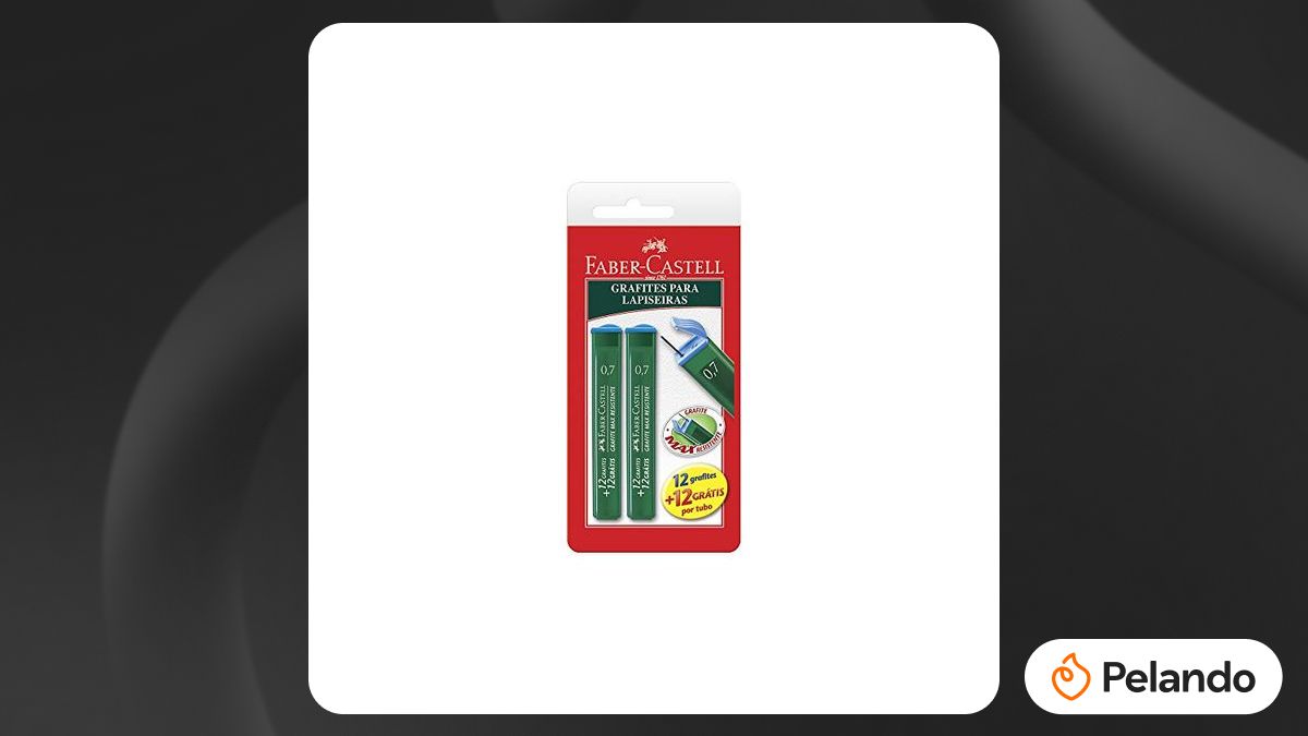 Por R$ 7,51: [Prime] Grafite 0.7mm 2B 2 Tubos de 24 Cada, Faber-Castell ...