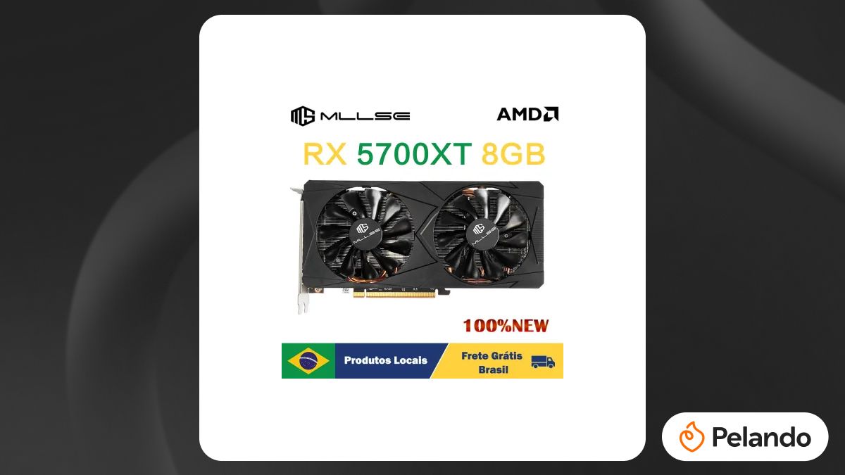 Por R$ 910: [BR] AMD RX 5700 XT Placa de vídeo, 8GB, GPU, GDDR6, 256 ...