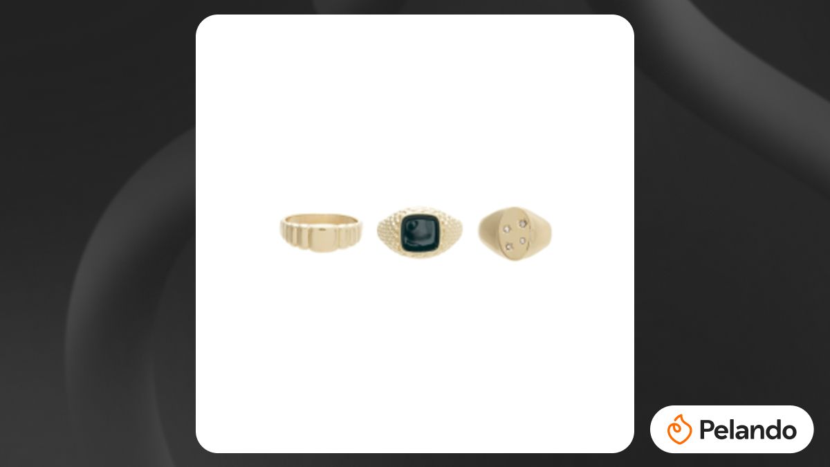 Por R$ 5,90: Kit Anel Feminino Estrelado Mistico Dourado | Pelando