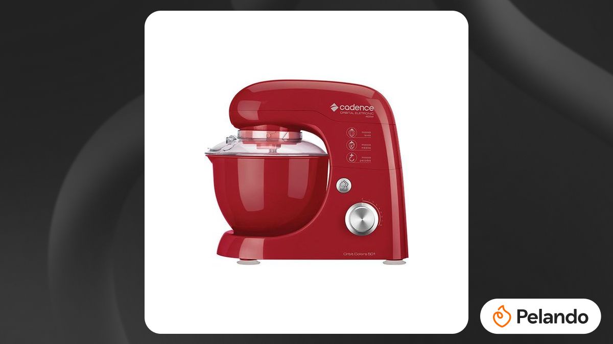 Por R$ 214: [Americanas] Batedeira Cadence Planetário Orbital 8 Velocidades 3L Vermelho - por R ...