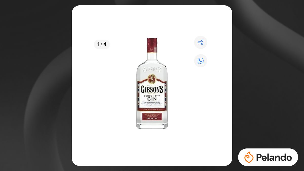 Por R$ 34,00: Gin Inglês Gibson 700ML London Dry | Pelando