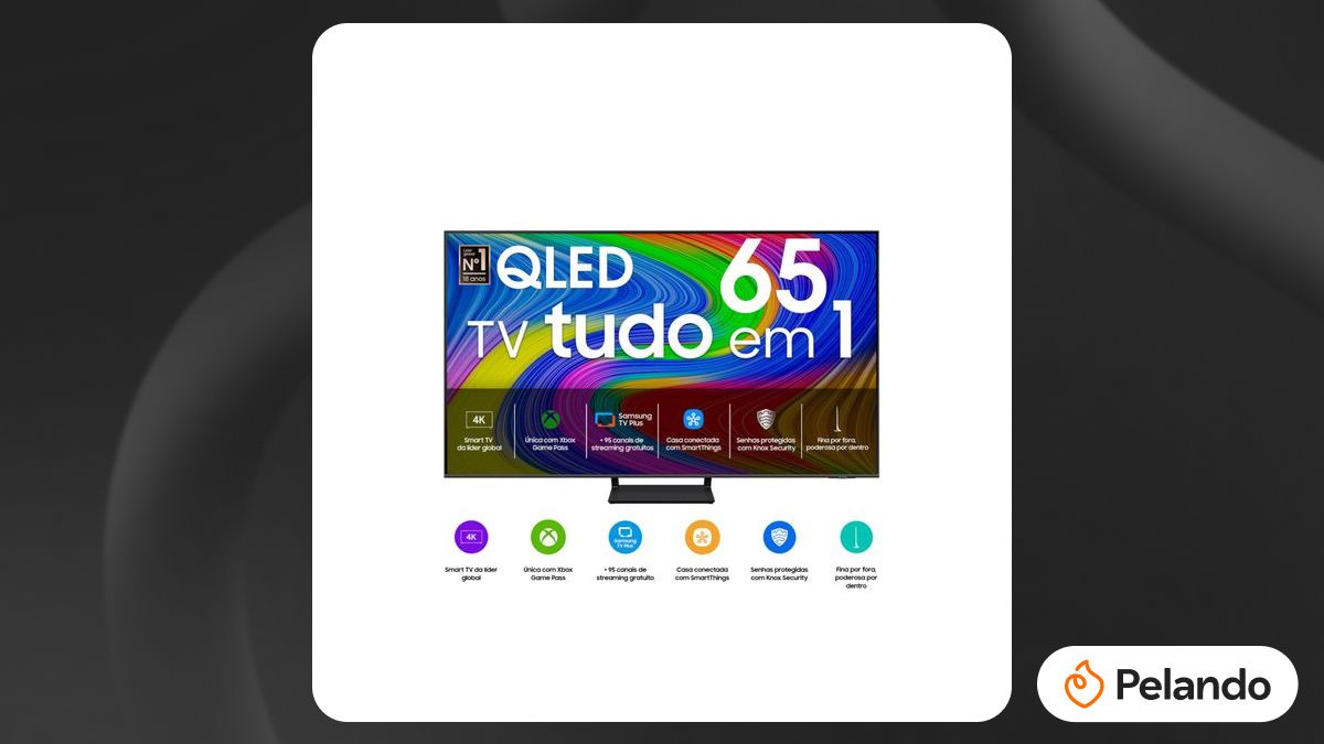 Por R$ 3.578: Samsung Smart TV 65 Polegadas QLED 4K Q65D 2024, Modo ...