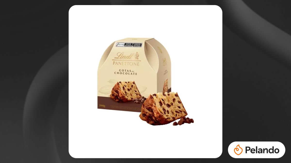 Por R$ 59,92: Lindt - Panettone Chocotone Gotas De Chocolate 390g | Pelando