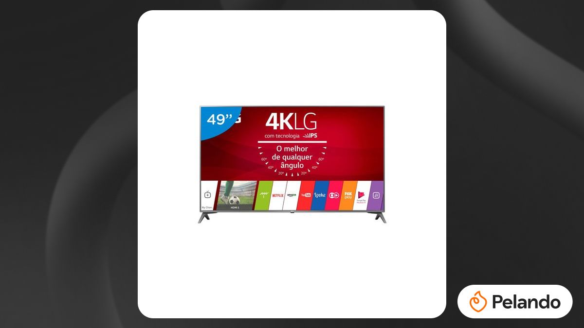 Por R$ 2.200: Smart TV LG LED 49 Polegadas 4K Ultra HD webOS Conversor Digital 2 USB 4 HDMI ...
