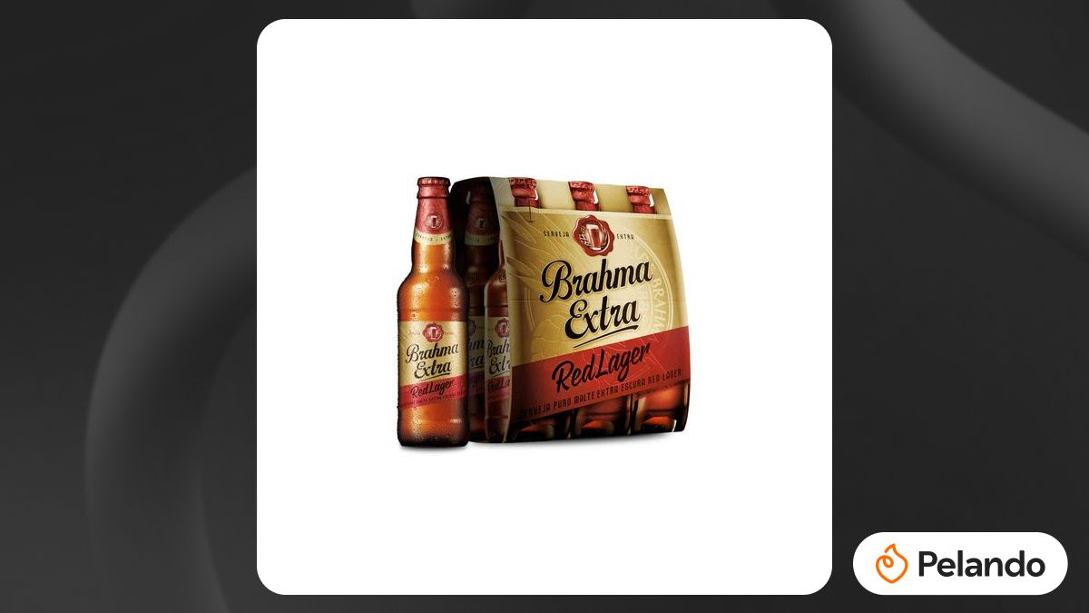 Por R$ 13,00: Cerveja Brahma Extra Red Lager 355ml Caixa com 06 ...