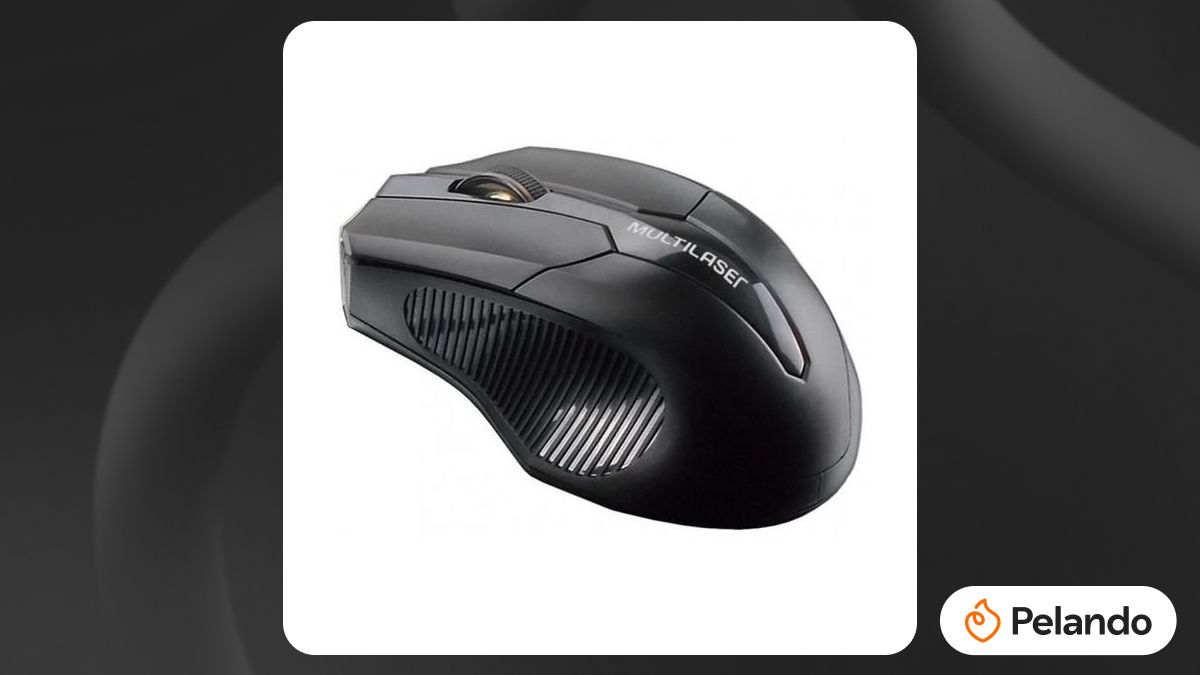 Por R$ 24,90: Mouse Laser Sem Fio 1600dpi- Multilaser M0221 | Pelando
