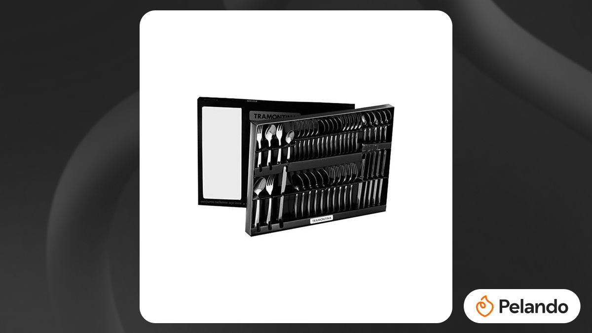 Por R$ 83,00: [AME] Faqueiro Malibu c/ 42 Peças - Tramontina - R$ 83 (R ...