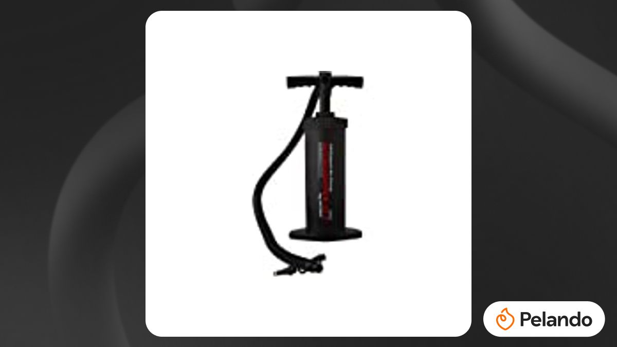 Por R$ 26,90: Bomba de Ar Manual Double Quick Intex Preto Pequena | Pelando
