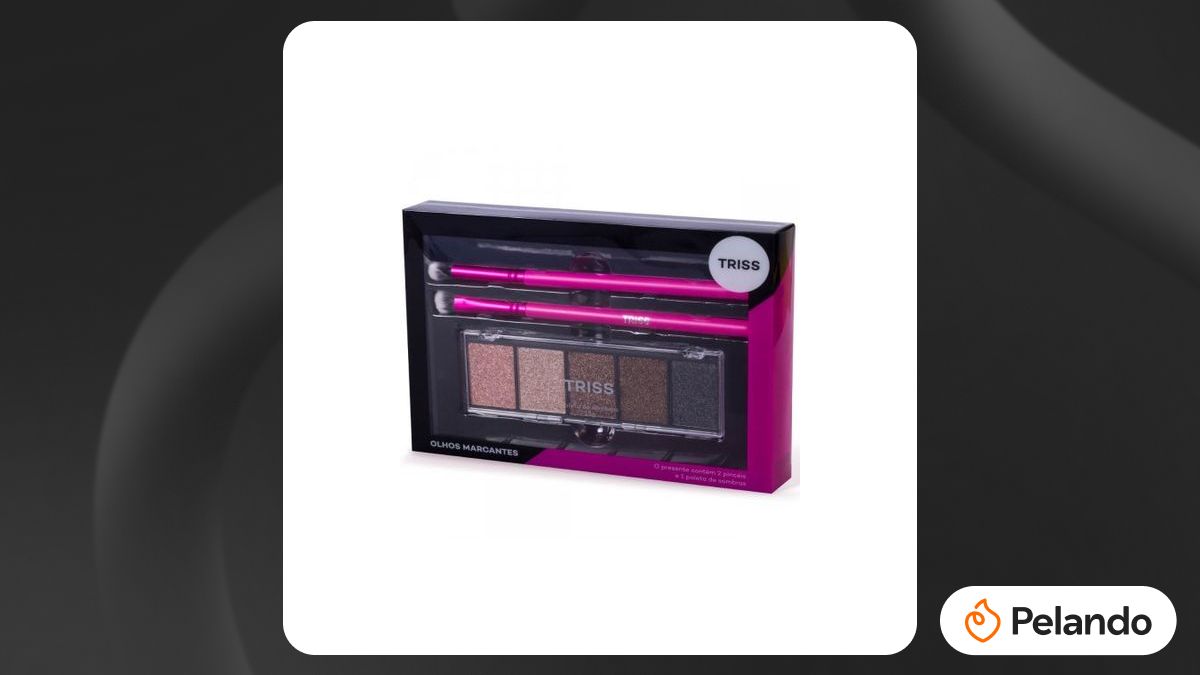 Por R$ 25,00: KIT TRISS SOMBRA 5 CORES + 2 PINCÉIS DE OLHO | Pelando