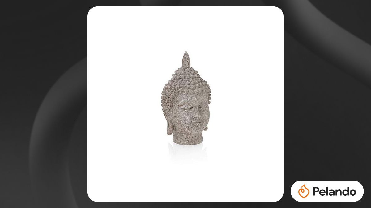 Por R$ 38,00: Escultura Buda Tendai, Etna, Cinza, 25 cm - R$38 | Pelando