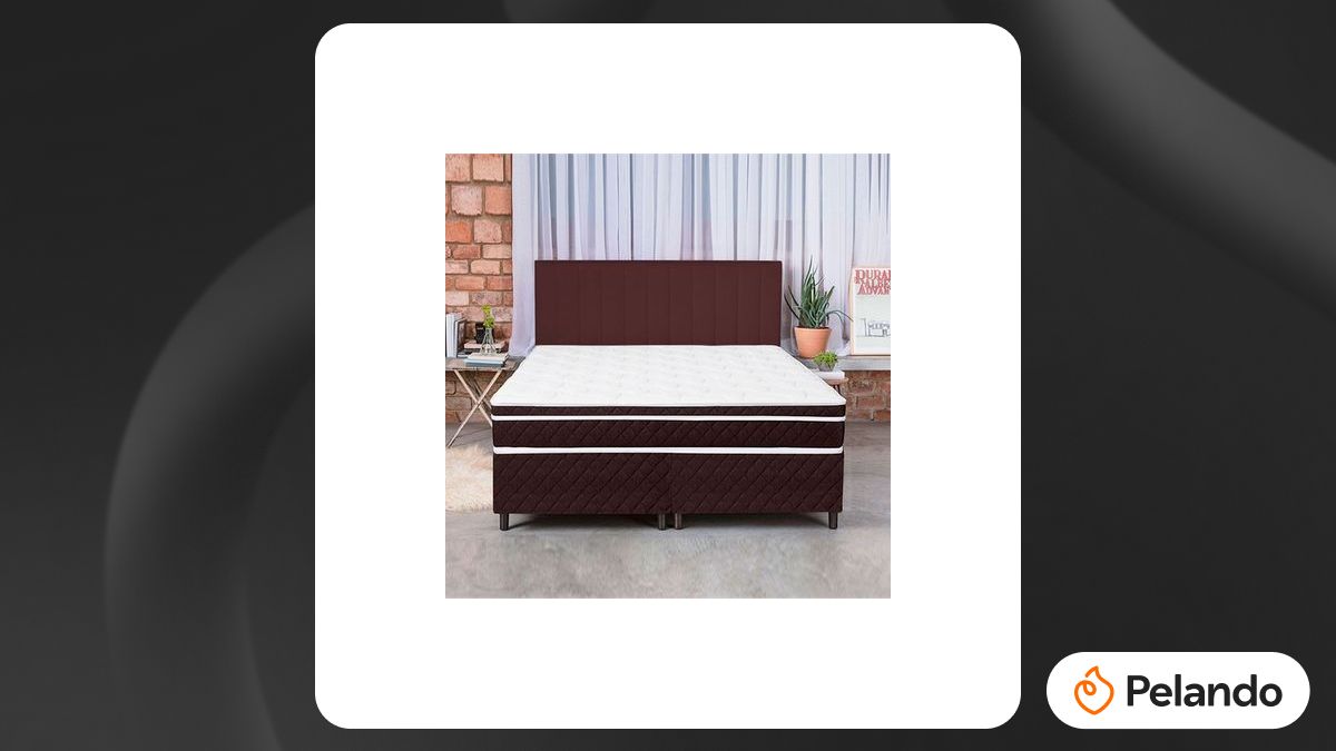 Por R$ 1.610: (AME R$805 de volta) Cama Box Colchão King Pillow Top ...