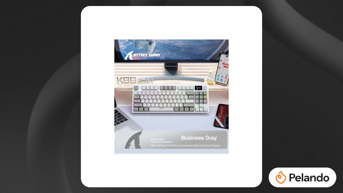 Por R$ 211: [moedas R$187] Teclado mecânico Hot-Swappable sem fio K86, Bluetooth, 2.4g, tela de ...