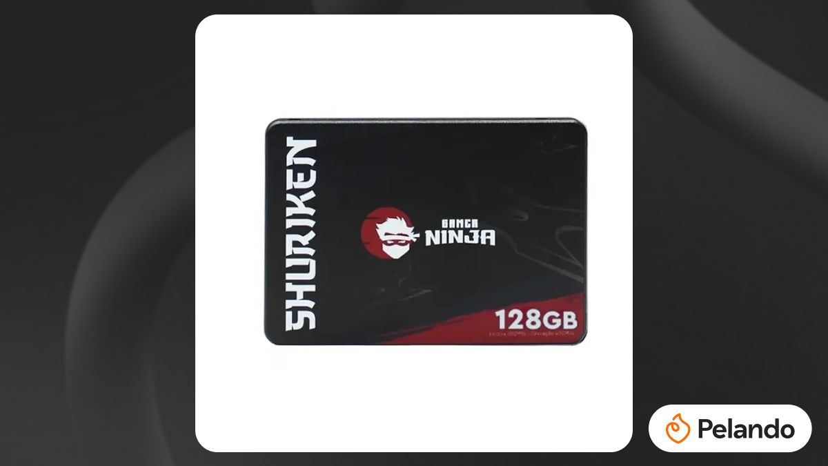 Por R$ 59: SSD Gamer Ninja Shuriken 128GB, Sata III, Leitura 510MBs e ...