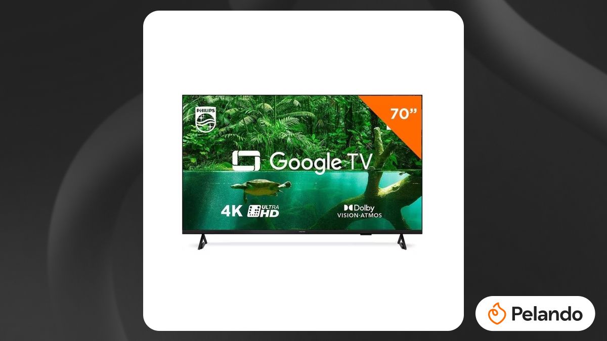 Por R$ 3.199: Smart TV Philips 70 polegadas 4K UHD, LED, PUG7408/78 | Pelando