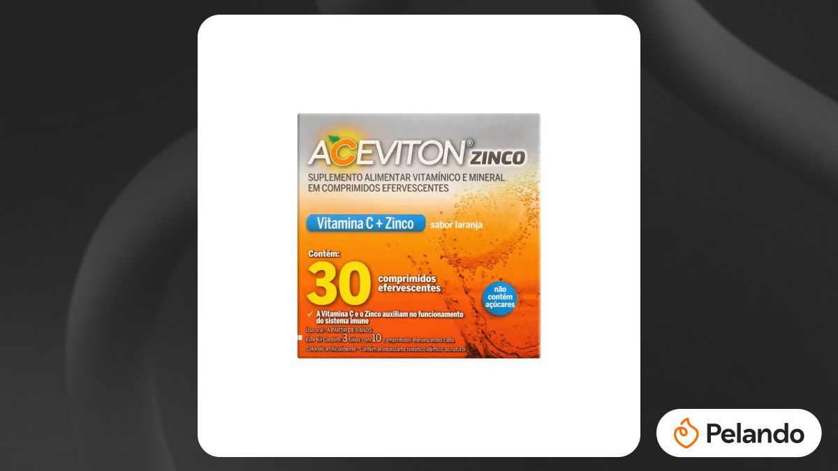 Por R$ 19,90: Vitamina C Aceviton e Zinco 30 Comprimido | Pelando