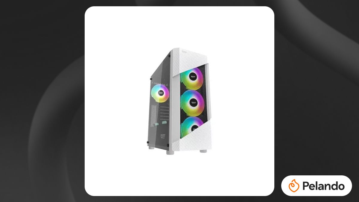 Por R$ 168: [nivel6] Gabinete Gamer Aigo Darkflash Pollux, Mid-tower Lat Vidro Wh | Pelando
