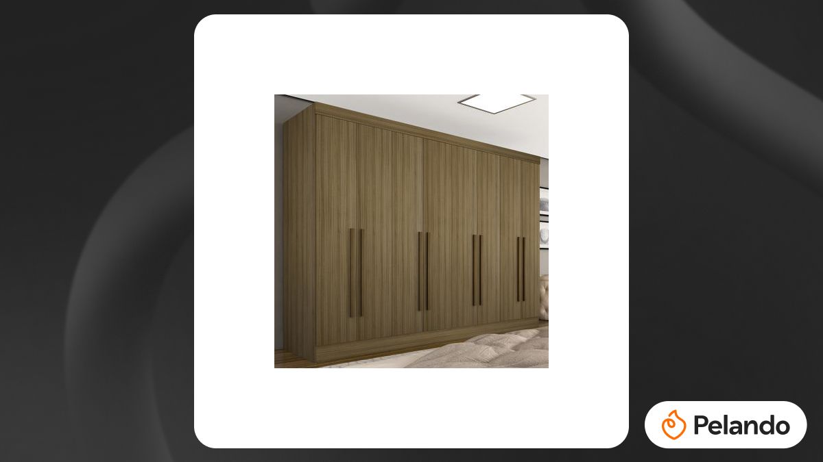 Por R$ 648: Guarda Roupa Casal Mayra 8 Portas Boreal | Pelando