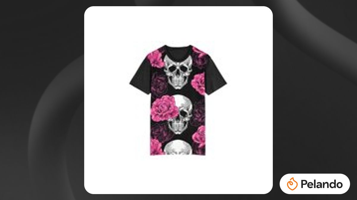 Por R$ 30: Camiseta Migian Caveira com Rosas Sublimada | Pelando