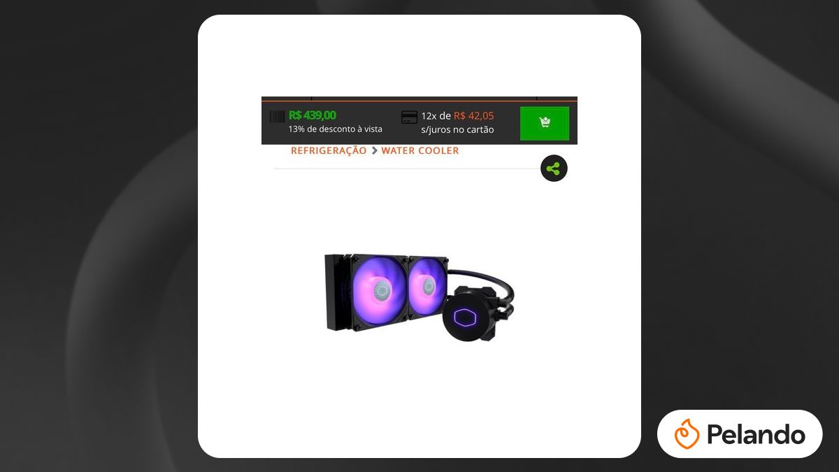 Por R$ 439: Water Cooler ML240L V2 - Cooler Master | R$ 439 | Pelando