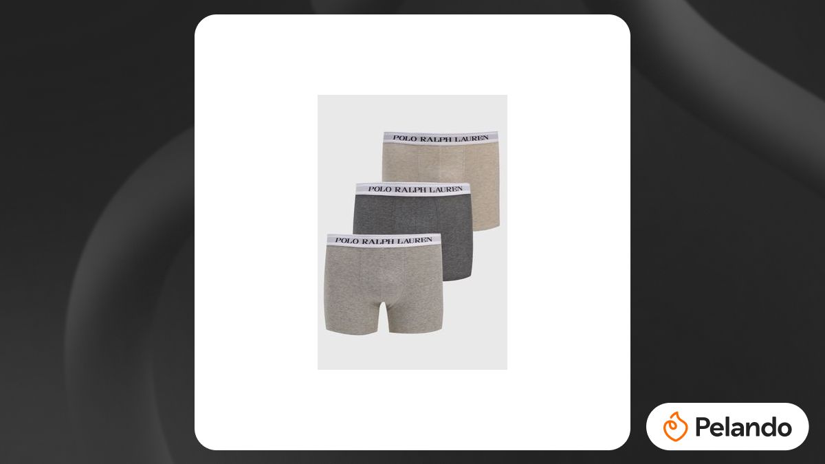 Por R$ 149: Kit 3pçs Cueca Polo Ralph Lauren Boxer Logo Cinza/Bege ...