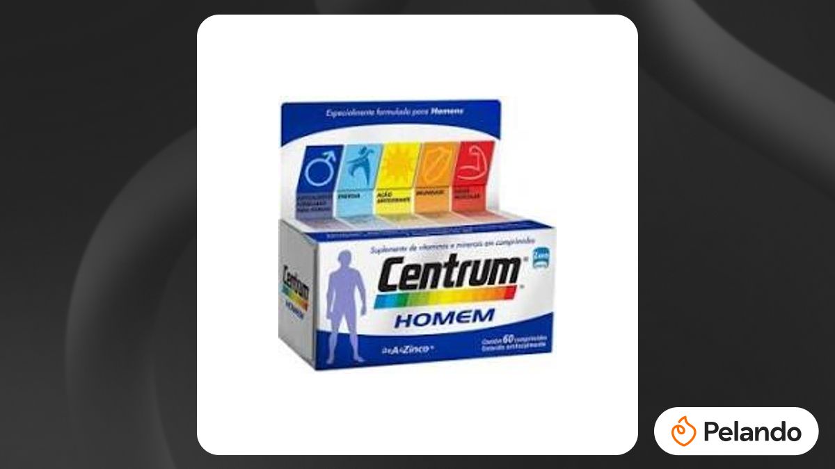 Por R$ 55,00: Suplemento Vitamínico Centrum Homem 60 Comprimidos | R ...