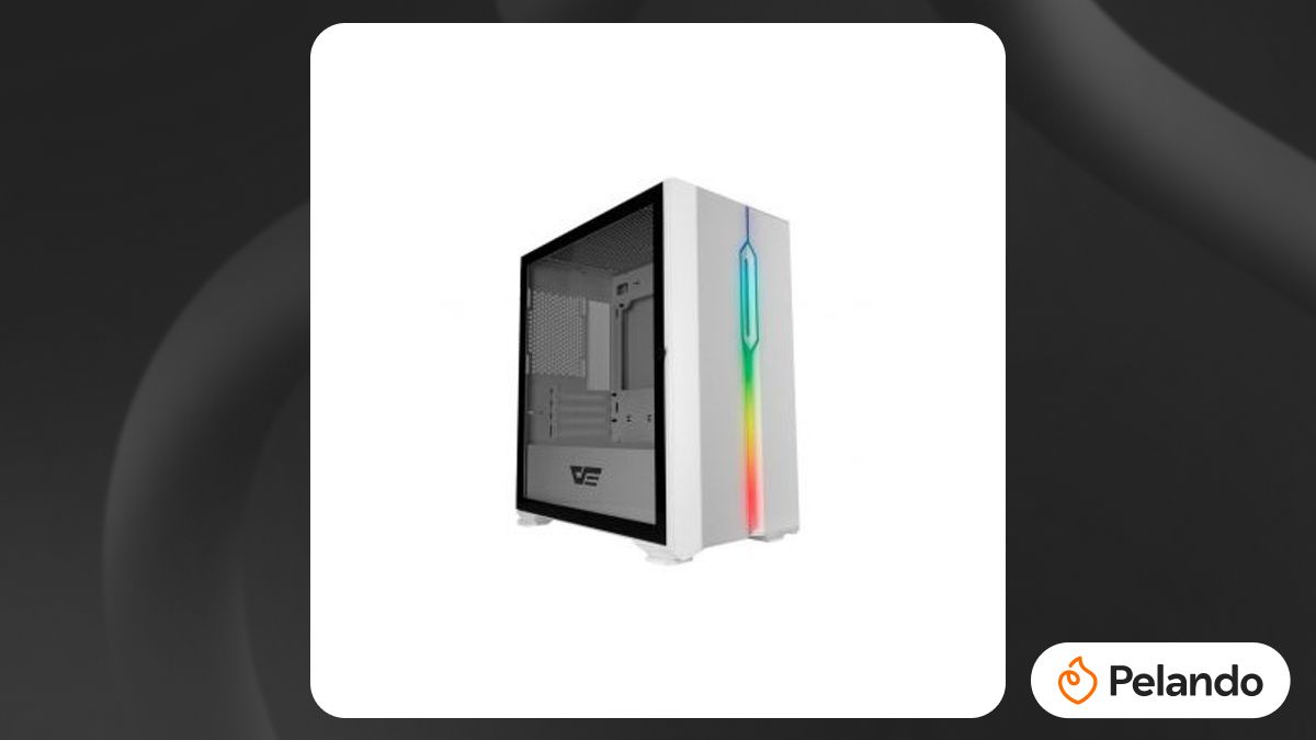 Por R$ 180: Gabinete Gamer Aigo DarkFlash DLM 23 Branco Lateral Vidro ...
