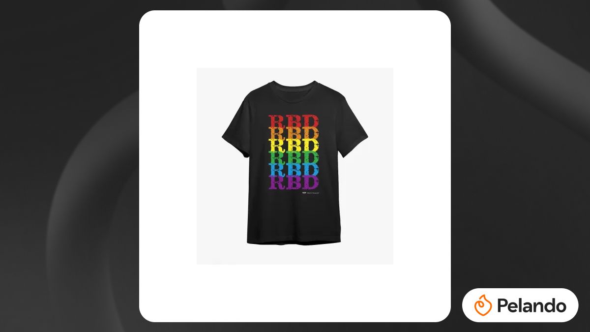 Por R$ 35,96: Camiseta RBD - RBD COLORS LOGO - Preta | Pelando