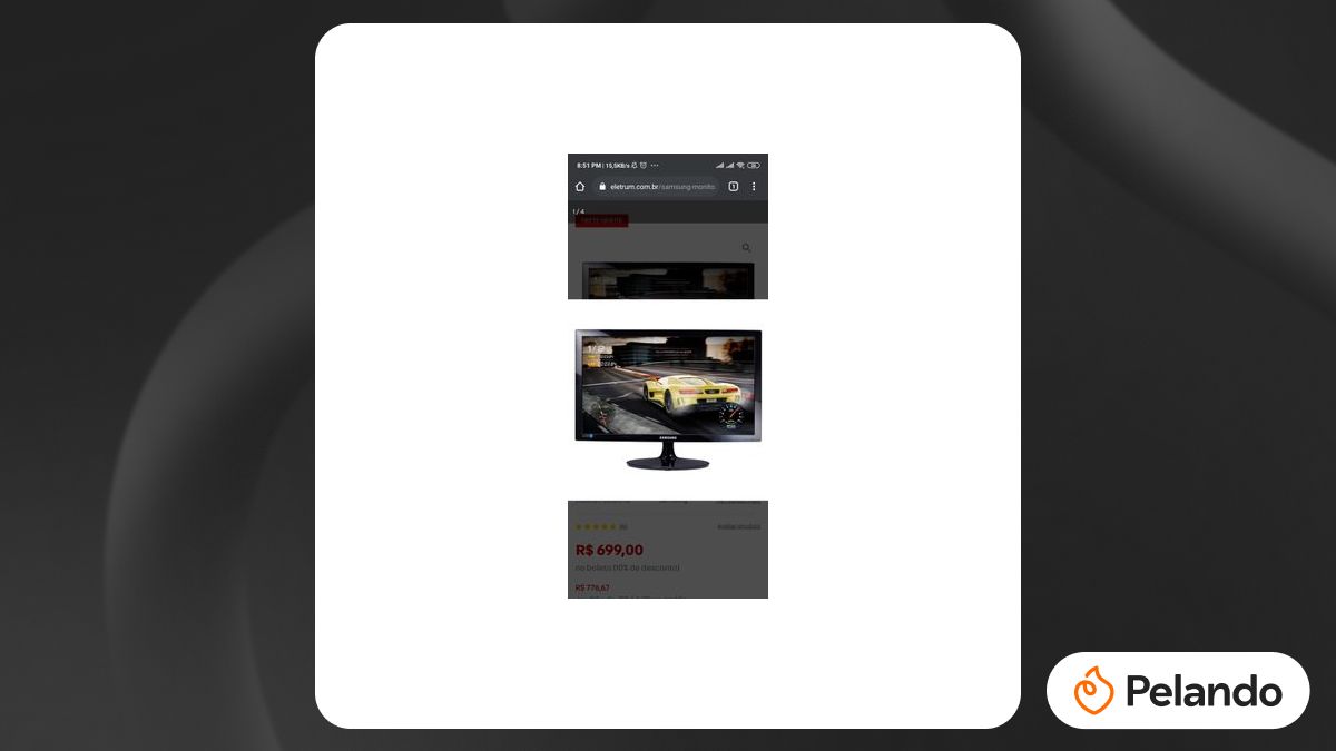 Por R$ 569: Monitor Game Samsung 24 Polegadas LS24D332 LED Full HD ...