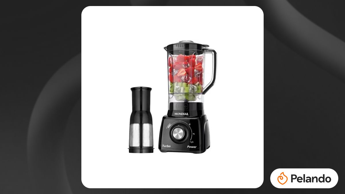Por R$ 109: Liquidificador Mondial Turbo Power L-99 FB - Preto com ...