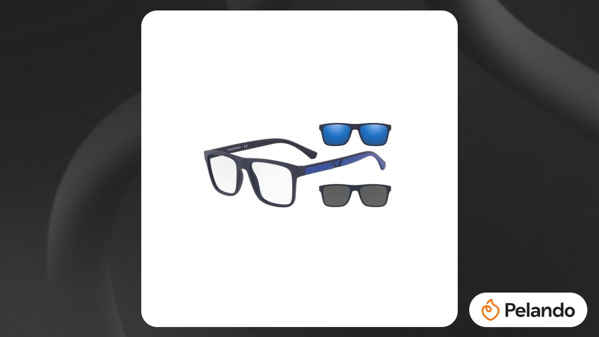 Por R$ 426: Óculos Empório Armani EA4115 57591W Azul Lente Transparente ...