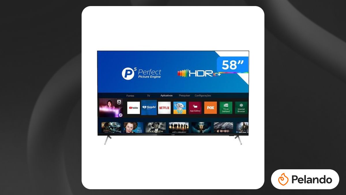 Por R$ 2.410: (APP) Smart TV LED 58" Philips / DOLBY ATMOS + DOLBY ...