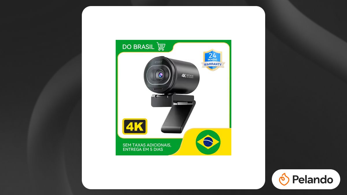 Por R$ 310: [Do Brasil/ GPay] WebCam 4k EMEET | Pelando