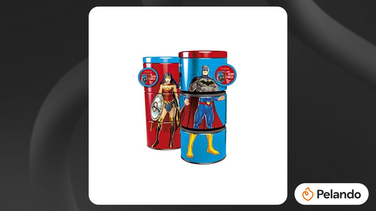 Por R$ 25,66: Lata Biscoito Choco Quebra Cabeça Liga Da Justiça 100G ...