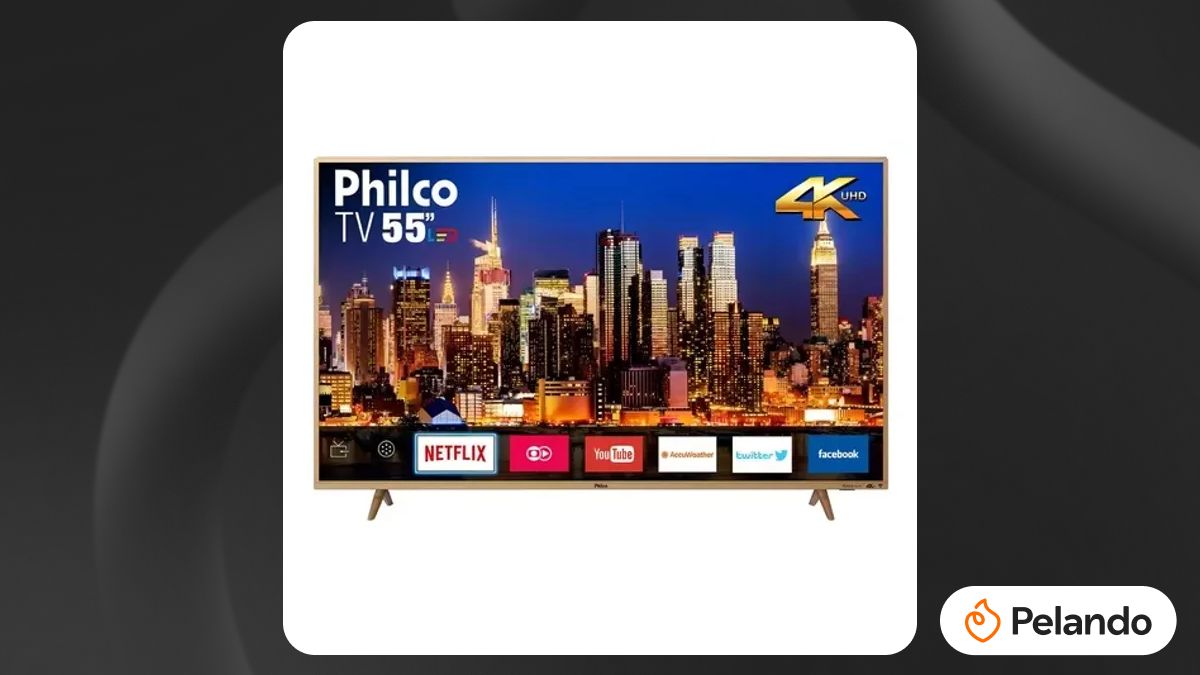 Por R$ 1.752: Smart Tv Led 55 Polegadas Philco Ptv55f61snc Ultra Hd 4k ...
