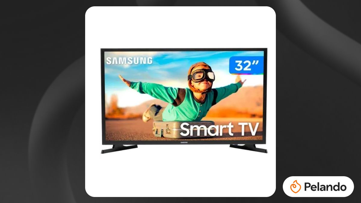 Por R$ 1.329: Smart TV HD LED 32” Samsung 32T4300A - Wi-Fi HDR 2 HDMI 1 ...